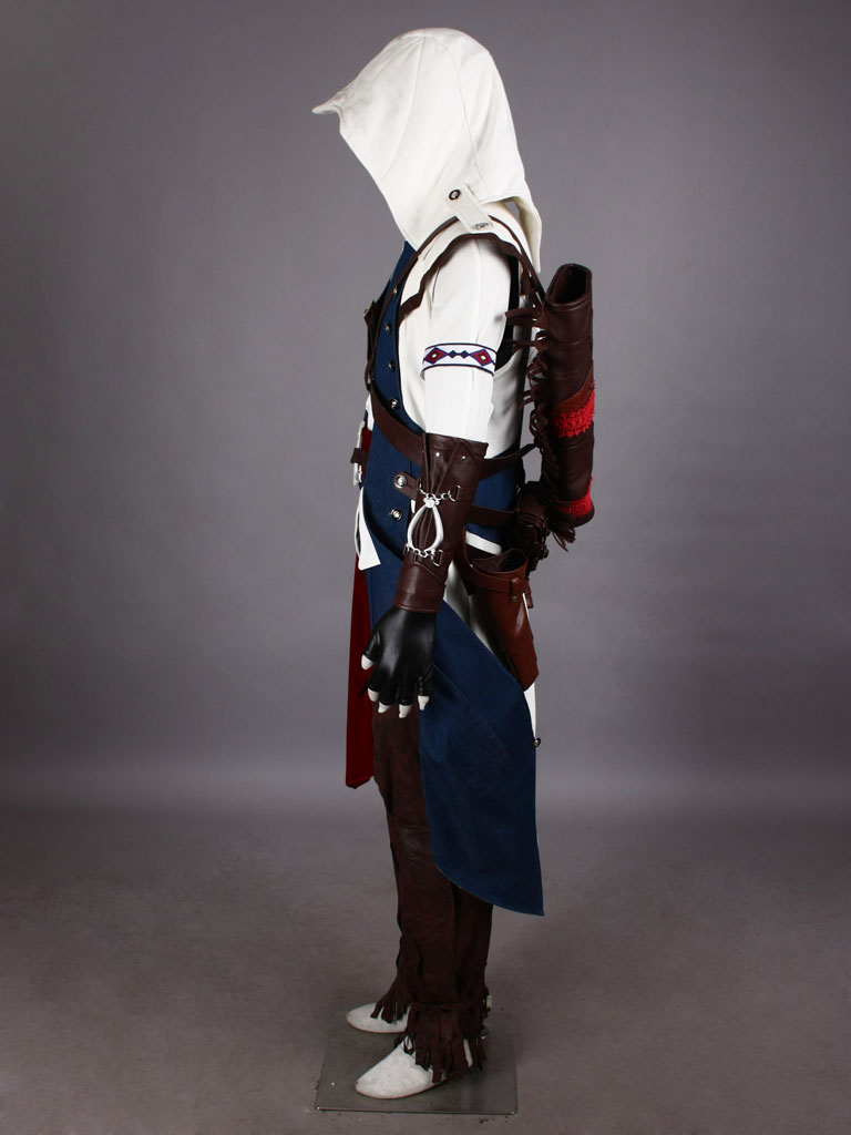 Assassin's Creed III Connor White Assassin Uniform Cosplay Costume ...