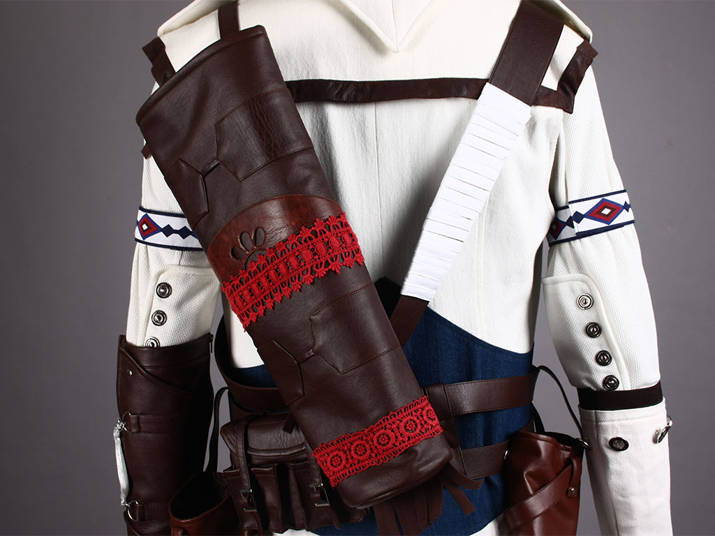 Assassin's Creed III Connor White Assassin Uniform Cosplay Costume ...
