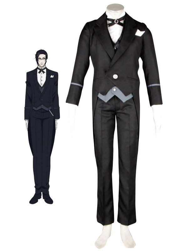 Black Butler Kuroshitsuji Claude Faustus Butler Uniform Suit Cosplay ...