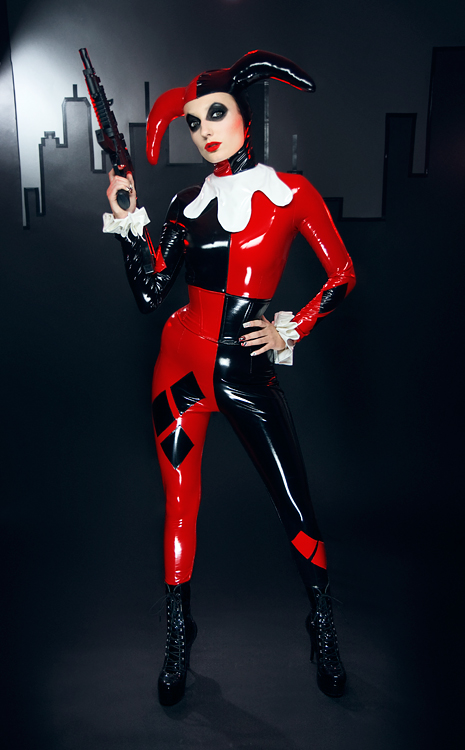 Harley Quinn Cosplay Costume For Halloween PVC 15112120 | cosercosplay.com
