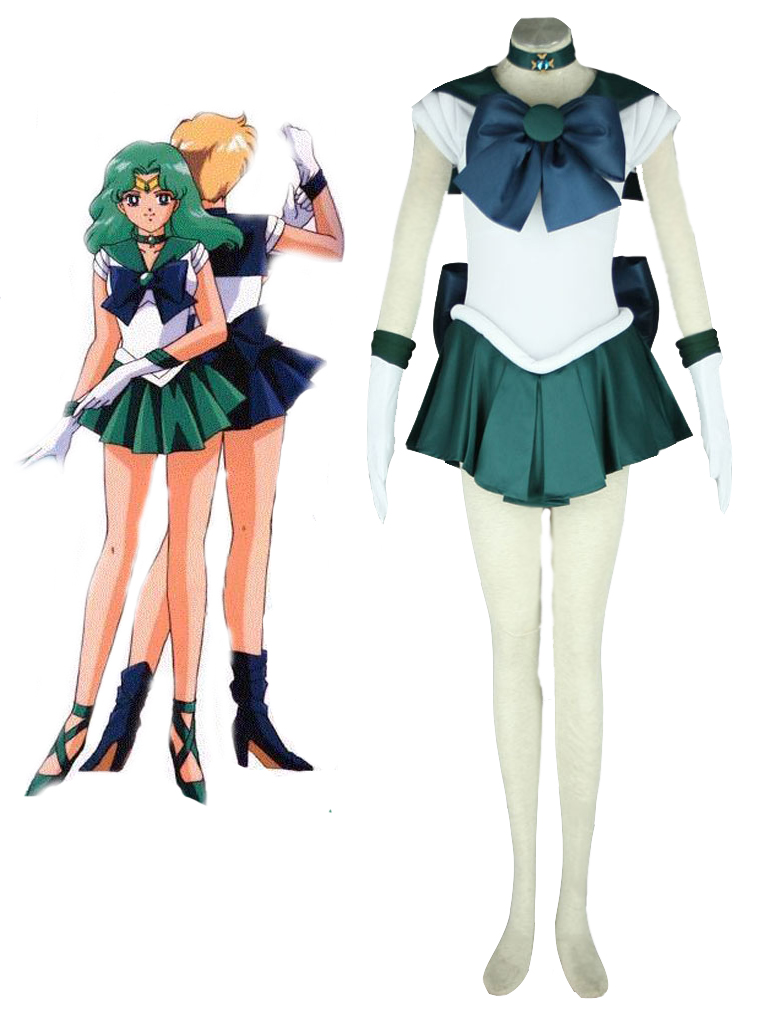 Sailor Moon Sailor Neptune Kaiou Michiru Fighting Uniform Cosplay ...