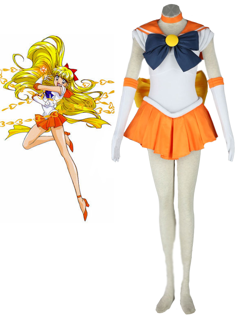 Sailor Moon Sailor Venus Minako Aino Fighting Uniform Cosplay Costume ...