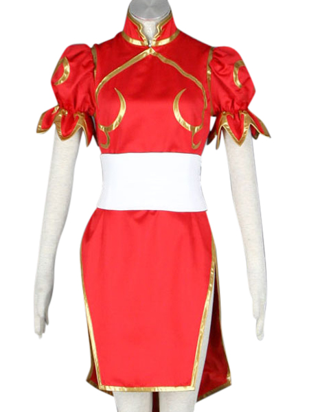 Street Fighter Chun-Li Red Cosplay Costume | cosercosplay.com